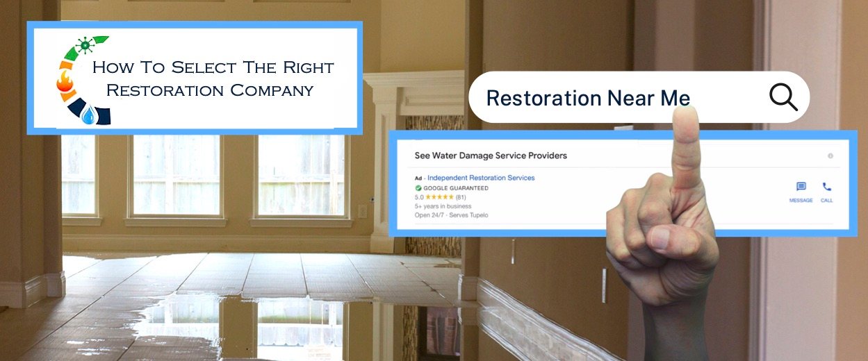 How To Select the Right Restoration Company - IRS